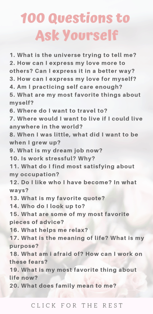 100 Questions To Ask Yourself For Self Growth Free Printable 100 Questions To Ask Yourself For Self Growth Free Printable