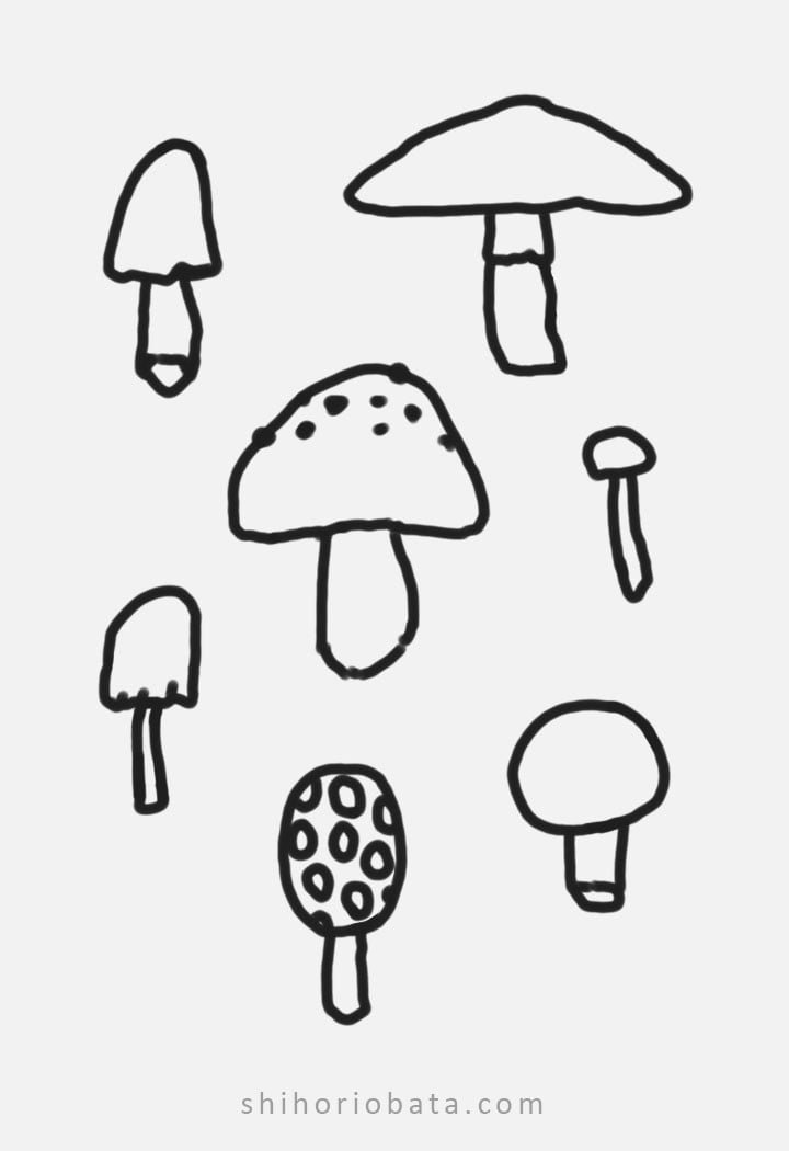 20 Easy Mushroom Drawing Ideas
