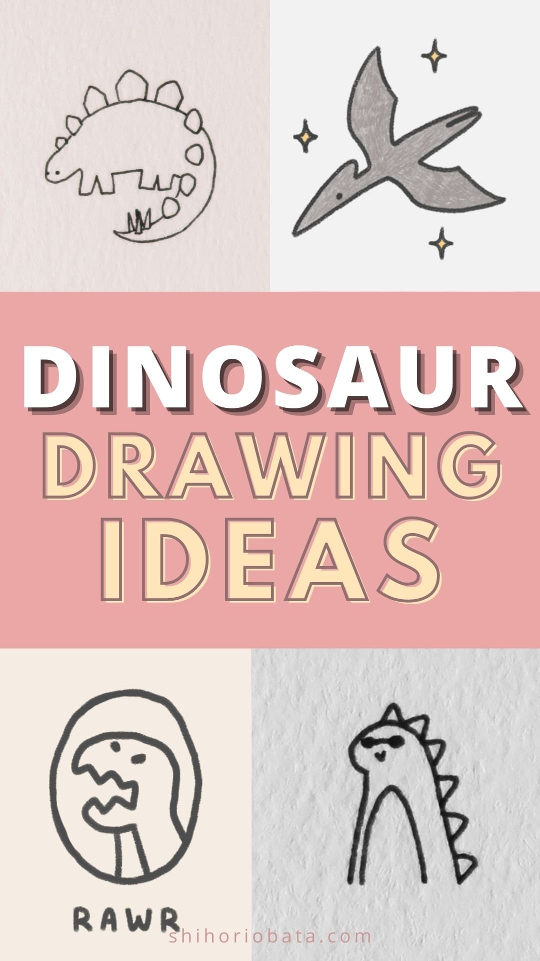 22 Cute Easy Dinosaur Drawing Ideas
