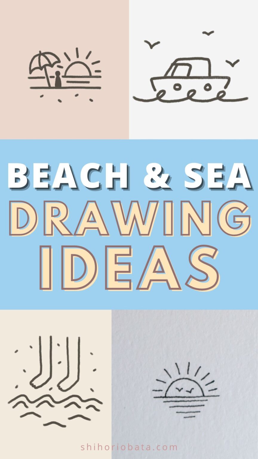 22 Easy Beach and Seascape (Summer) Drawing Ideas