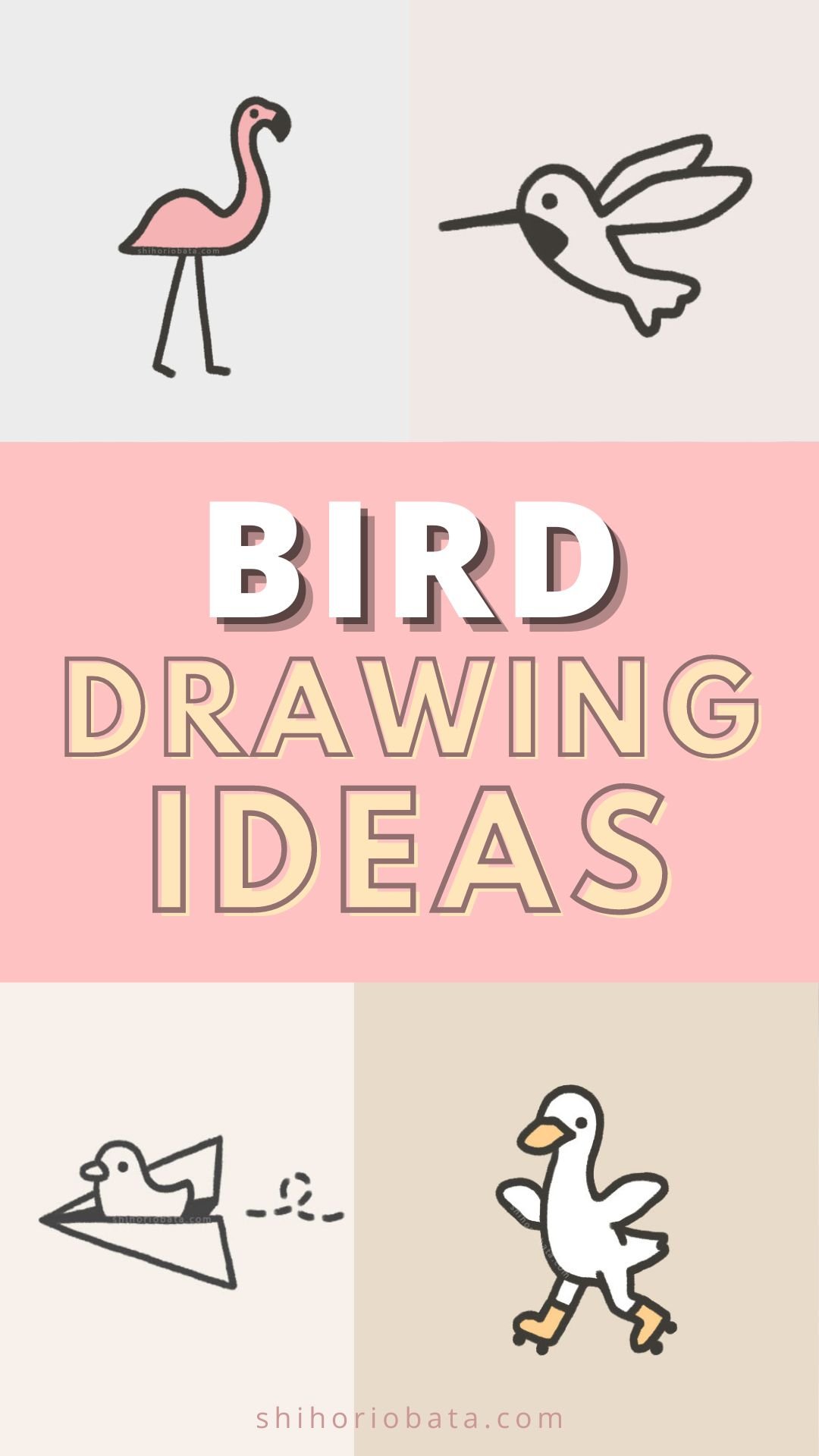 25 Easy & Cute Bird Drawing Ideas