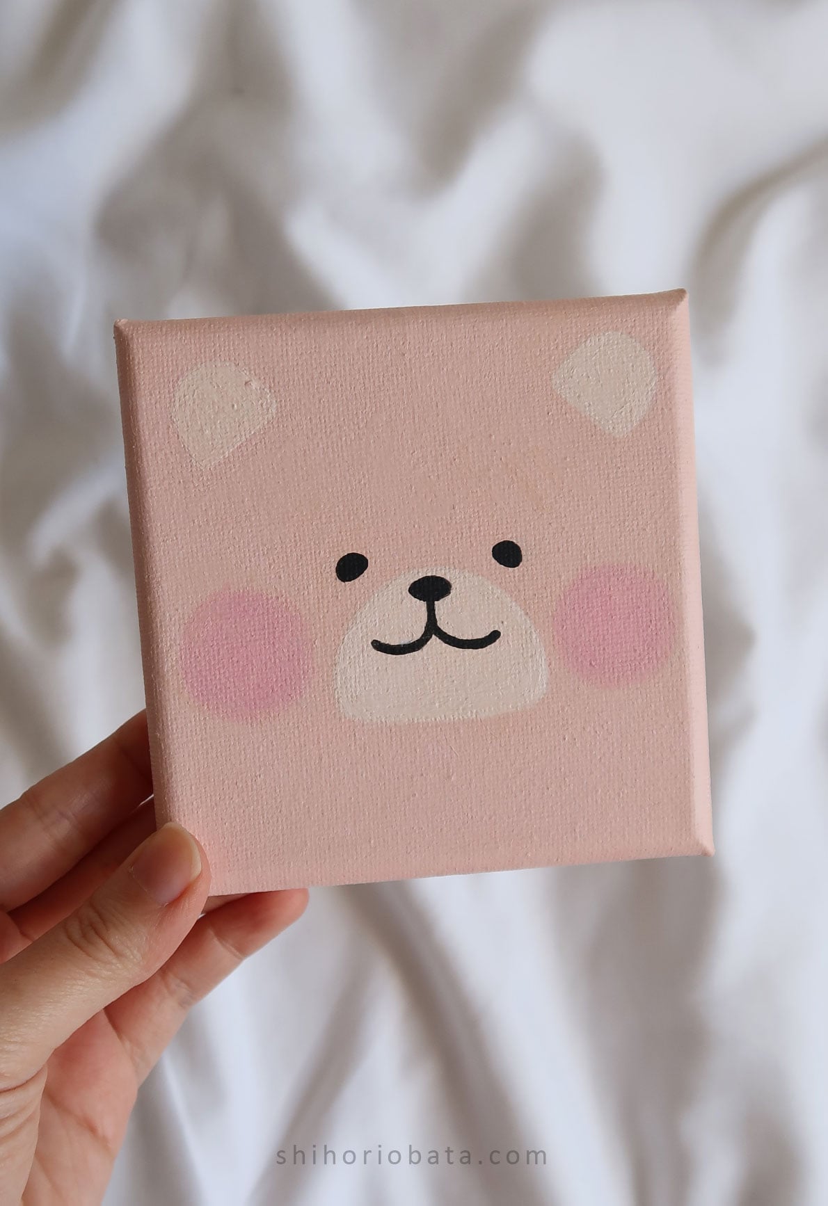 Easy Bear Painting Idea: Step by Step Tutorial using Acrylic Paint