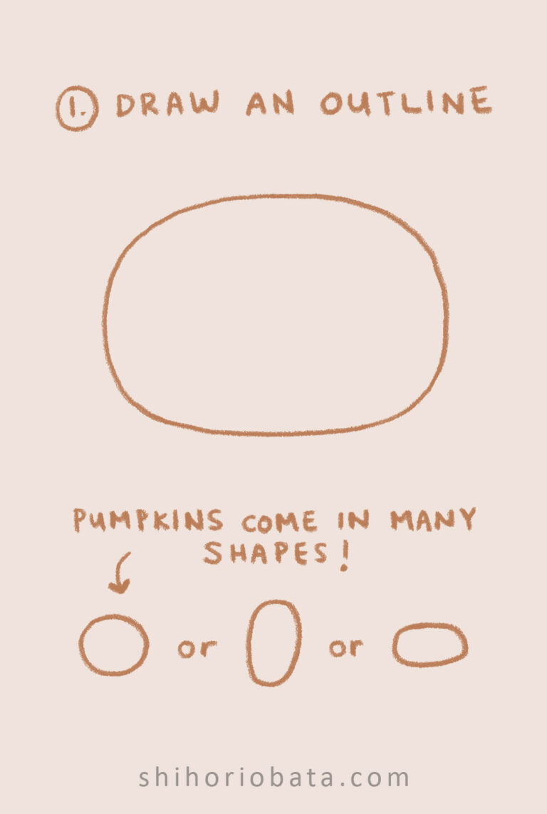How to Draw a Pumpkin: Step-by-Step Easy Drawing Tutorial